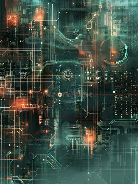 Abstract Digital Art Depicting A Futuristic Cybersecurity Network Protected By Ai Algorithms