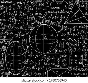 Math Scientific Vector Seamless Pattern Equations Stock Vector Royalty Free