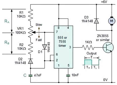 Rangkaian Pwm Pulse Width Modulation Motor Dc Ic 555