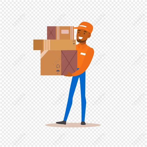 Courier Delivers Cargo Elements Png Image And Clipart Image For Free