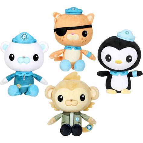 Octonauts Plush Toys Set Of Four Kwazii Peso Captain Barnacles