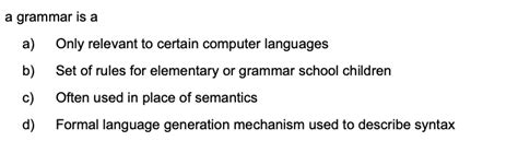 Solved Two Grammars From The Noam Chomsky Hierarchy