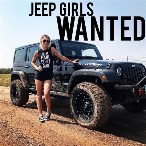Jeep Girls Black Rubicon Fuel Wheels Lifted Jeep Hair Dont Care Jeep