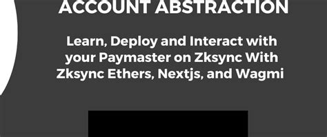 Building Paymaster Using Zksync Ethers And Next Js DEV Community