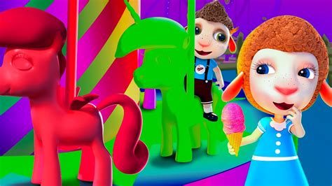 아이들은 아빠와 함께 놀이공원에 갑니다🎡😍🎠우리는 미끄럼틀과 회전목마를 타요🎡😍🎠장난감을 가지고 놀아요 Youtube