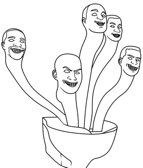 스키비디 토일렛 Skibidi Toilet 색칠 공부 Kr에서 무료 색칠 공부