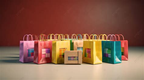 판매에 쇼핑백의 그림된 3d 렌더링 상점 그림 할인 3d 비즈니스 레이블 배경 일러스트 및 사진 무료 다운로드 Pngtree