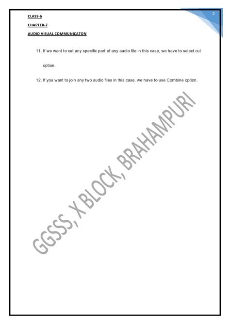 Notes Of Computer Class By Sandeep Kumar Class 6 Chapter No 7 For English Medium