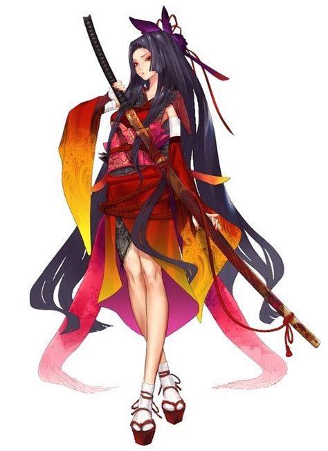 A Blade In Exile Female Samurai Anime Kimono Samurai Anime