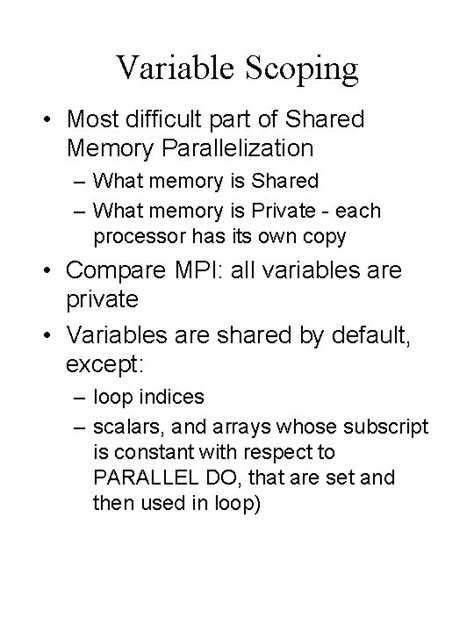 Shared Memory Parallelization Outline What Is Shared Memory