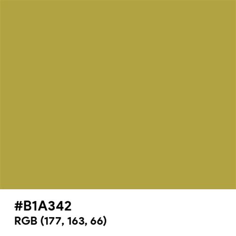 Brass Color Hex Code Is B1a342