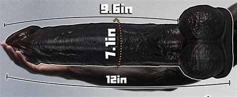 12 Inch Realistic Black Dildo Sex Toy 24 Diameter Bbc