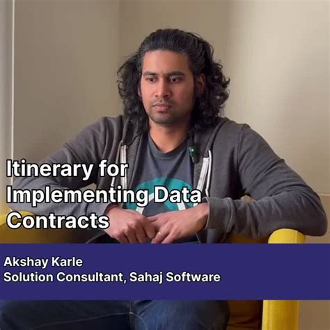 Itinerary For Implementing Data Contracts Sahaj Software