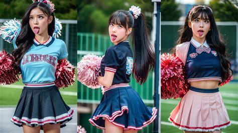 チアガール アヘ顔 AI写真集チア cheerleader AI Art AI Look Bookahegao YouTube
