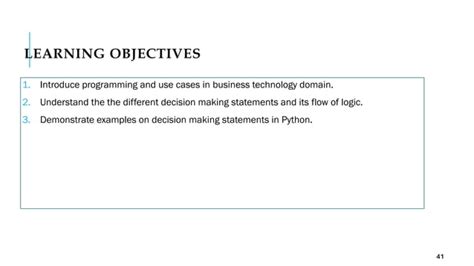 If Statements In Python A Lecture Class Ppt