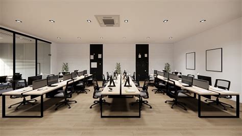 인테리어 빈 현대 로프트 오피스 오픈 공간 현대 사무실 영상 현대적인 개방형 컨셉의 로비 와 리셉션 공간 회의실 디자인 3d 렌더링 0명에 대한 스톡 사진 및 기타 이미지