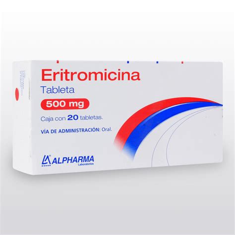 ERITROMICINA Alpharma C 20 TABS 500 MG Farmasoluciones