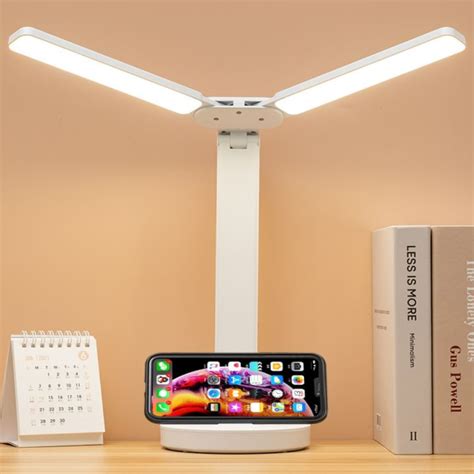LED Table Lamp Foldable Night Light Bedside Lamp Double Light Tube Table Light For Room Study 3