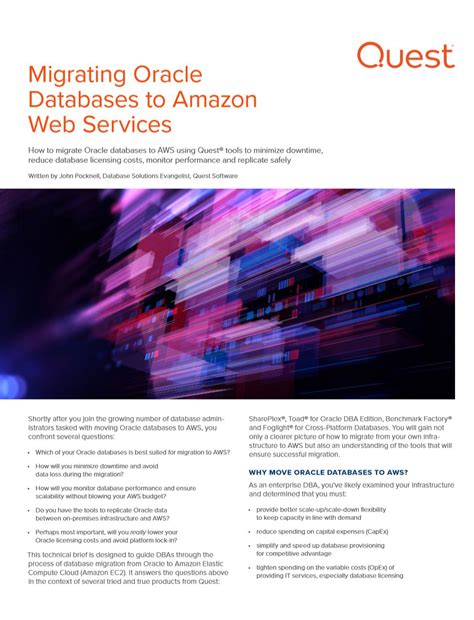 Migrating Oracle Databases To Amazon Web Services Itpro