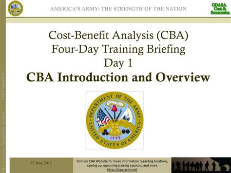 Ppt Cost Benefit Analysis Cba Four Day Training Briefing Day 1 Cba Introduction And Overview