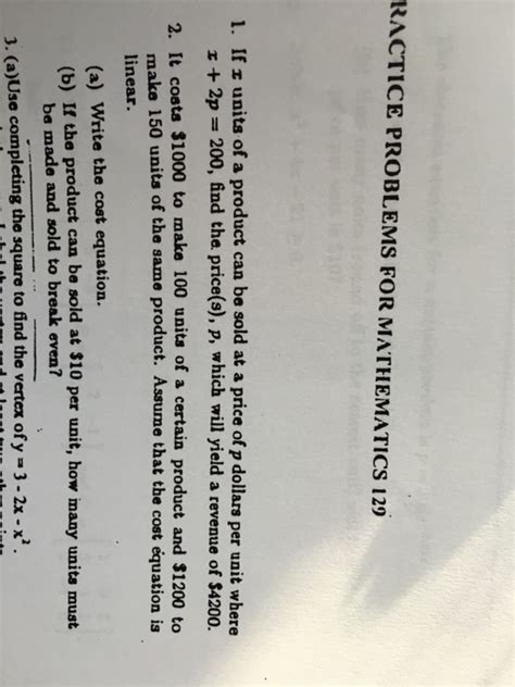 Solved If X Units Of A Product Can Be Sold At A Price Of P Chegg Com