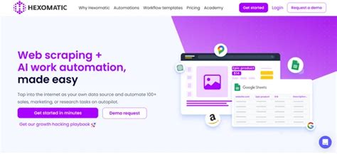 hexomatic web scraping and automation platform