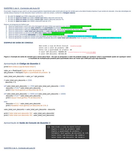 trabalho logica de programacao e algoritmos questÃo 1 de 4