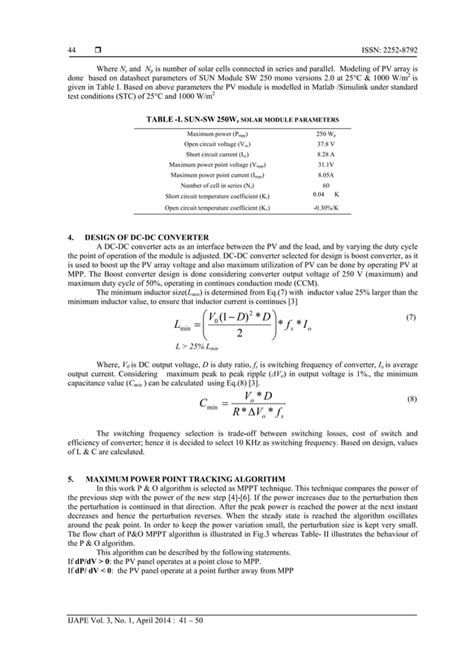 Modeling Simulation And Design Of Photovoltaic Array With Mppt Control Techniques Pdf