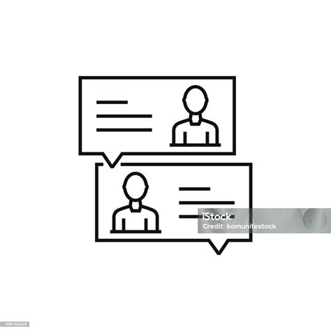 Chat Line Icon Vector Illustration Icon Design For Logo Mobile App Website Ui Ux Sign Symbol
