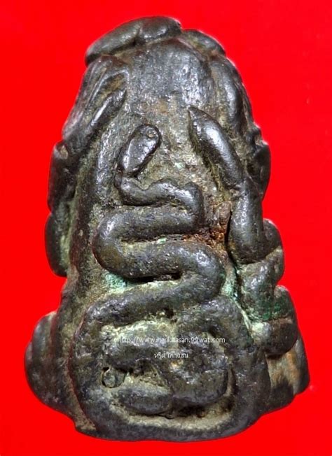 พระปิดตาหลวงพ่อทัพ วัดทองสุวรรณราม จ กรุงเทพฯ พิมพ์ยันต์ยุ่งเนื้อสำริดเงิน หริด์ เก้าแสน