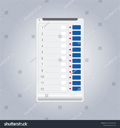 Election Voting Machine Evm Illustration Vector Stock Vector Royalty Free 2051054765