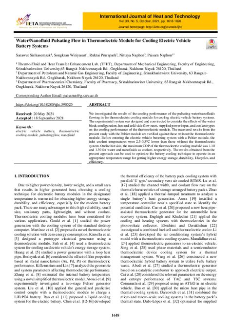 Pdf Waternanofluid Pulsating Flow In Thermoelectric Module For