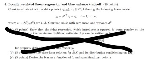 Solved Derive the bias as a function of λ and some fixed Chegg