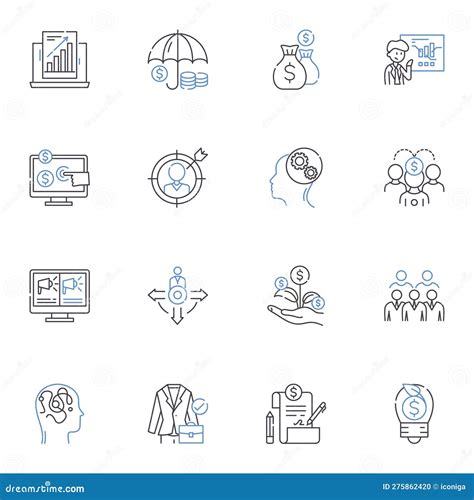 Budgeting Techniques Line Icons Collection Prioritization Planning Allocation Efficiency