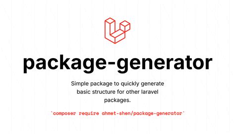 Github Ahmet Shenpackage Generator Simple Package To Quickly Generate Basic Structure For