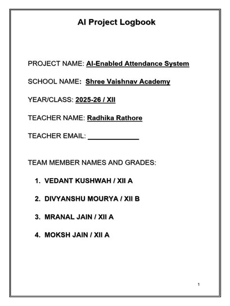 Ai Attendance System Development Guide Pdf Artificial Intelligence
