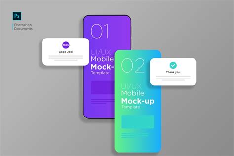 Mobile Apps Popup Screen Mockup Design Template
