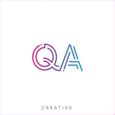 Premium Vector Qa Latter Logo Template Vector Colorful Monogram