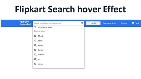 Flipkart Search Hover Effect Using Html Css Only Youtube