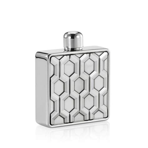 Hexagonal Design Pewter Hip Flask Bradley Hatch Jewellers