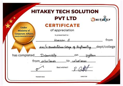 haresh s on linkedin pythoninternship hitakeytech codingjourney python pythonprogramming…