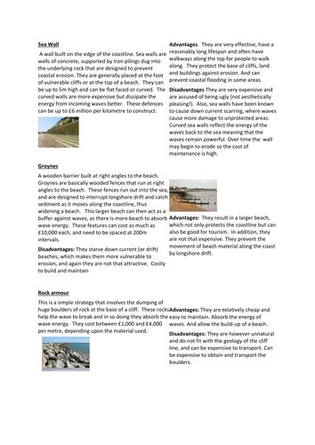 Two Lessons On Hard And Soft Engineering On The Coast For New Aqa Geography Gcse Teaching