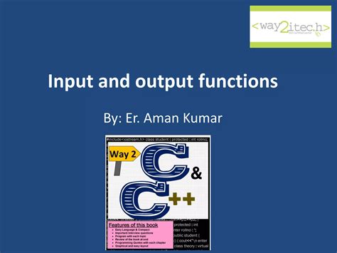 7 Input And Output Functions Ppt