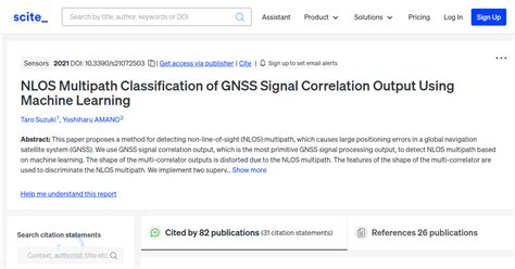 Nlos Multipath Classification Of Gnss Signal Correlation Output Using Machine Learning Scite