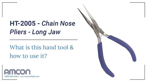 What Is This Hand Tool And How To Use It Chain Nose Pliers Long