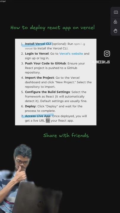 How To Deploy React App On Vercel Vercel Reactjs Deploy Mdn