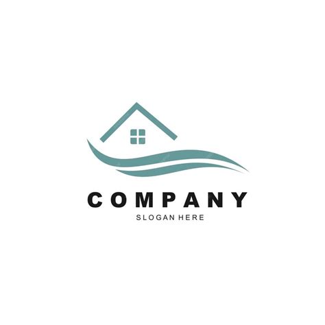 부동산 로고 템플릿 디자인 미니멀리스트 무료 벡터