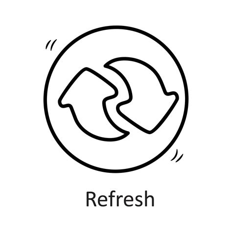 Refresh Vector Outline Icon Design Illustration Security Symbol On White Background EPS 10 File