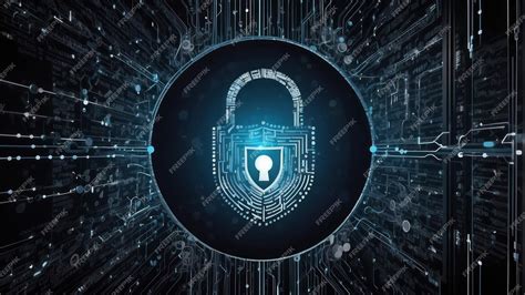 Premium Photo Futuristic Digital Padlock Symbol With Binary Code Matrix