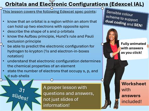 Atomic Orbitals And Electronic Configuration Click For Video Preview